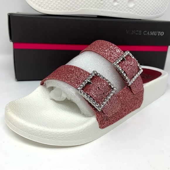 Vince Camuto | Shoes | Vince Camuto Womens Bevyn Glitter Slide Sandal ...